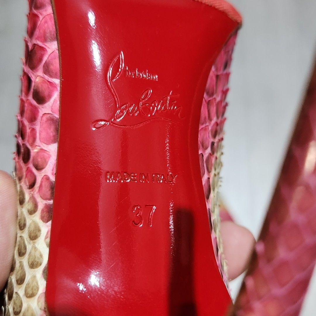 Christian Louboutin Python, Women's Fashion, Footwear, Heels on Carousell
