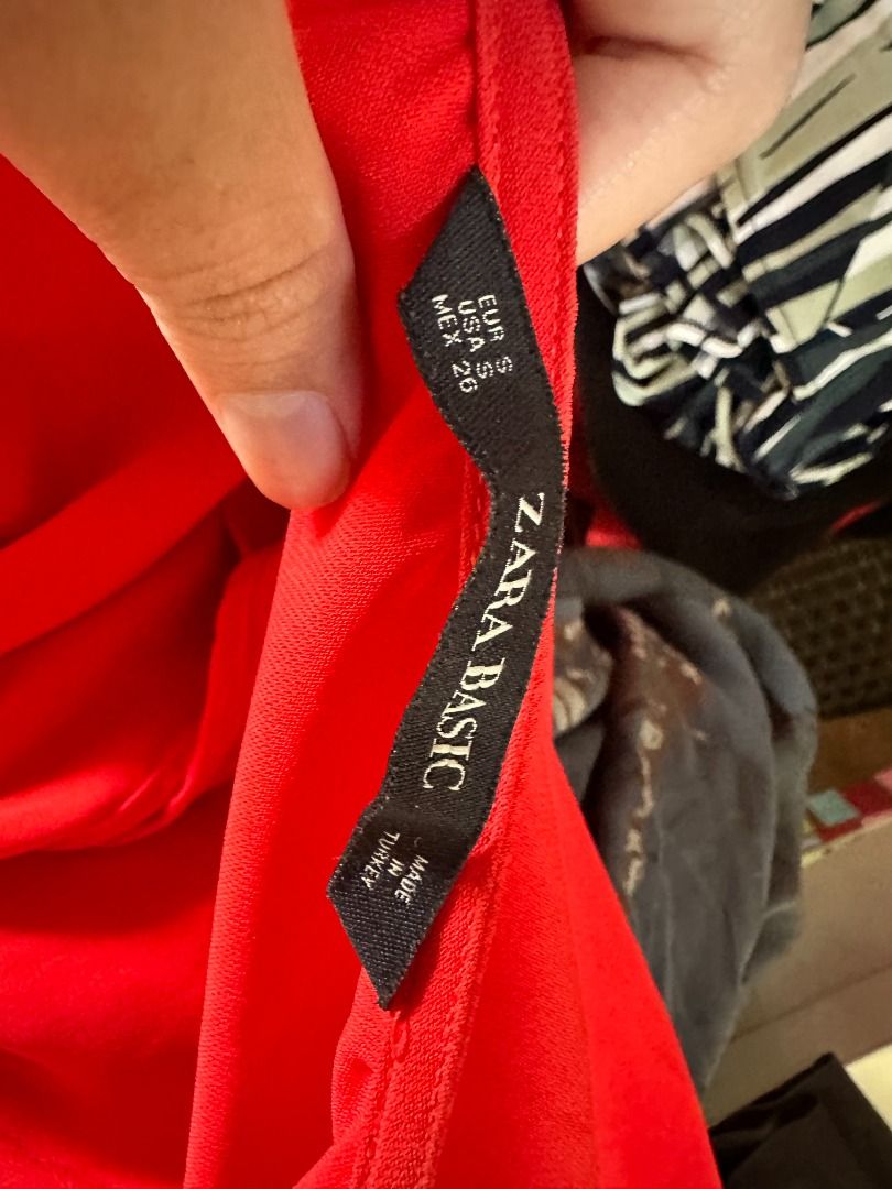 Classic Zara Basic Red Wrap Dress - A Wardrobe Staple!, Women's Fashion ...