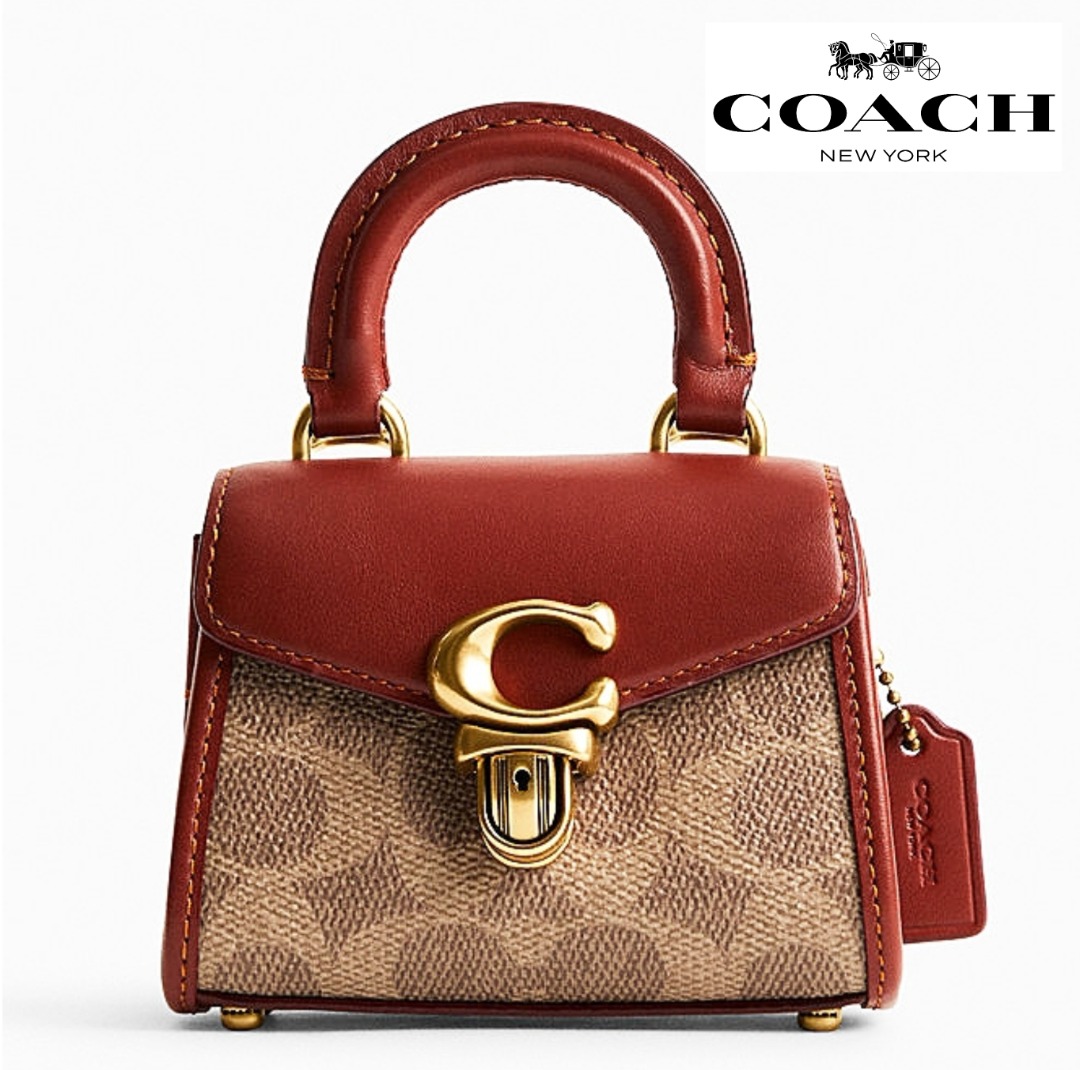 Coach Original Brown Signature Collection SAMMY TOP HANDLE IN SIGNATURE ...