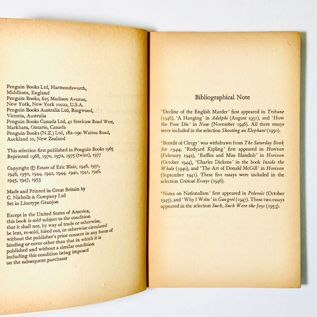 Decline of the English Murder by George Orwell (Penguin Books) (1977 ...