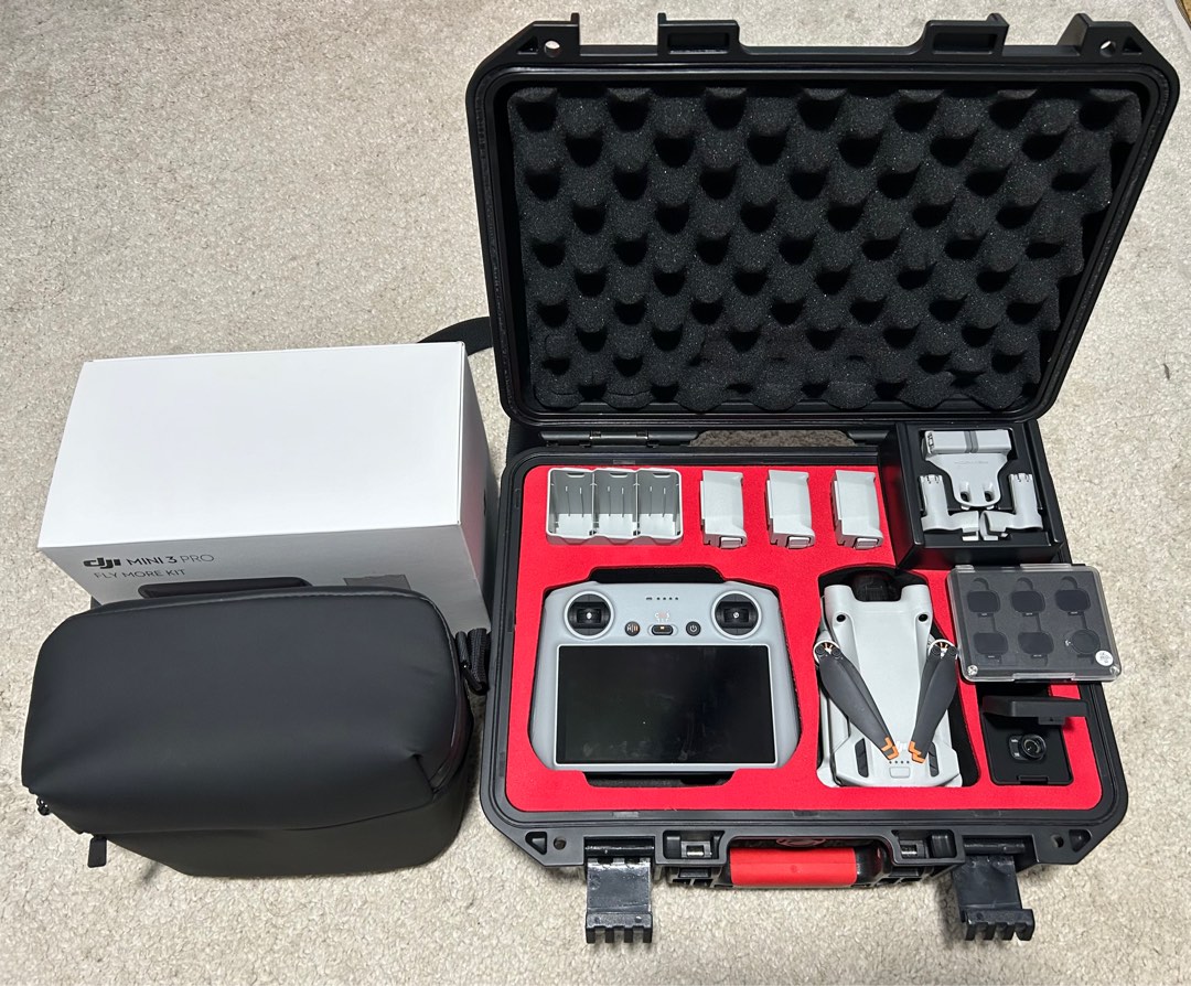 DJI Mini 3 Pro (DJI RC) Fly More Kit, Photography, Drones on Carousell