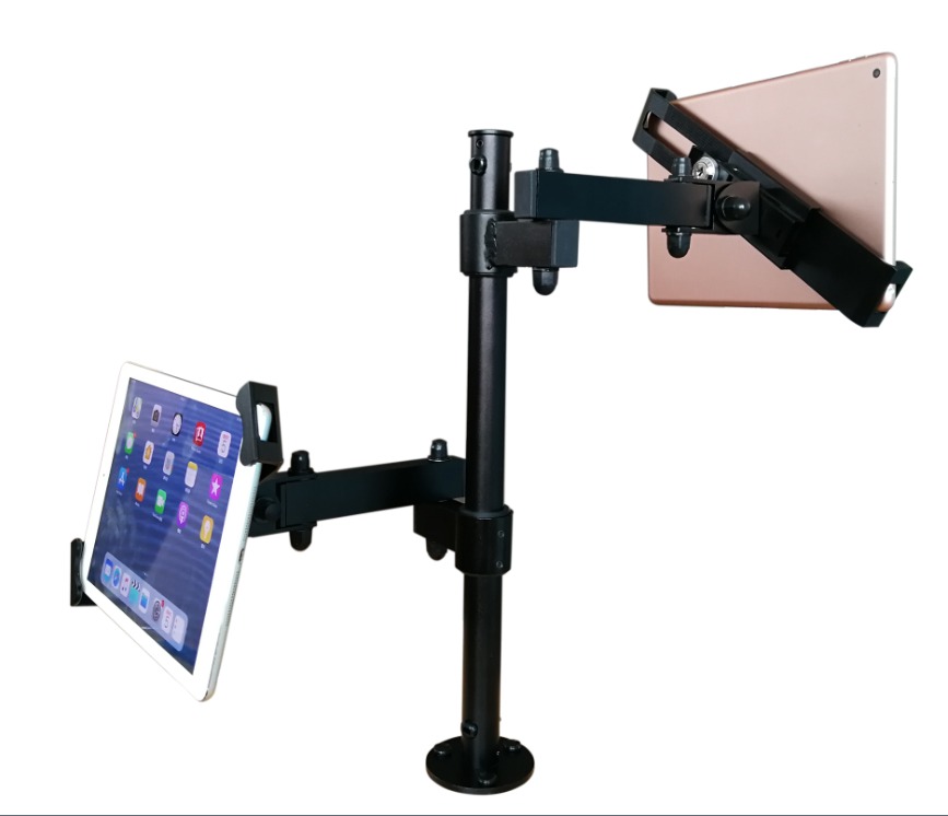 dual laptop arm stand full motion anti theft with key and lock ...