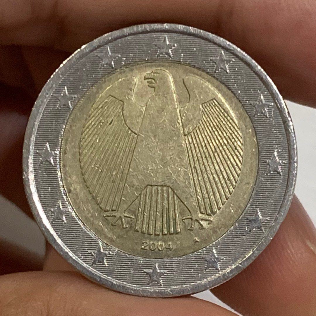 Europe Germany 2 Euro 1st Map Eagle Coin/Syiling 2004, Hobbies & Toys ...