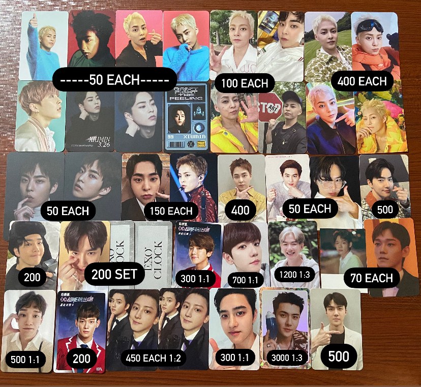 EXO PHOTOCARDS, Hobbies & Toys, Memorabilia & Collectibles, K-Wave on ...