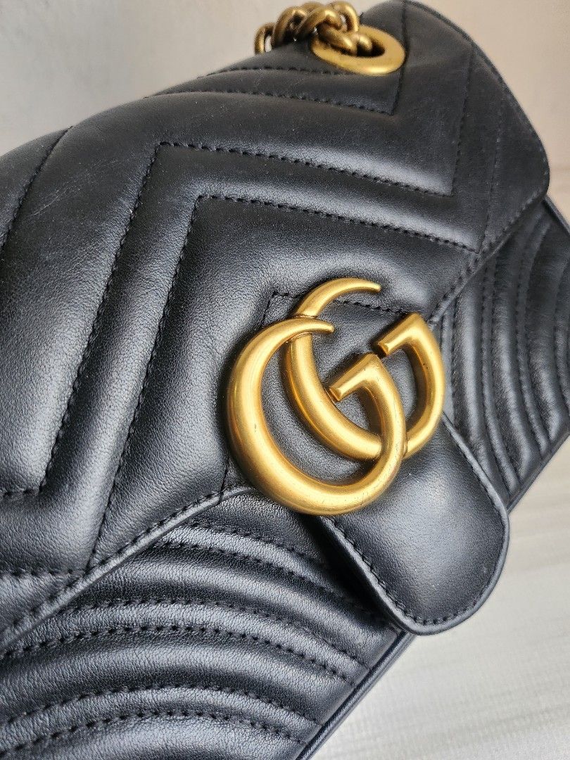 Gucci marmonth small leather shoulder bag, Luxury, Bags & Wallets on ...