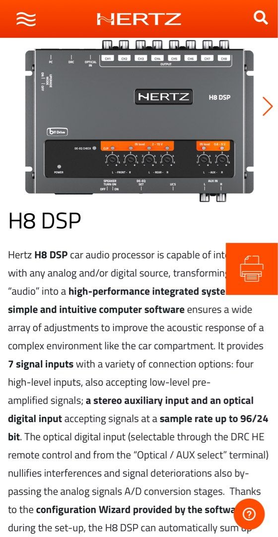 Hertz H8 DSP, Audio, Soundbars, Speakers & Amplifiers on Carousell