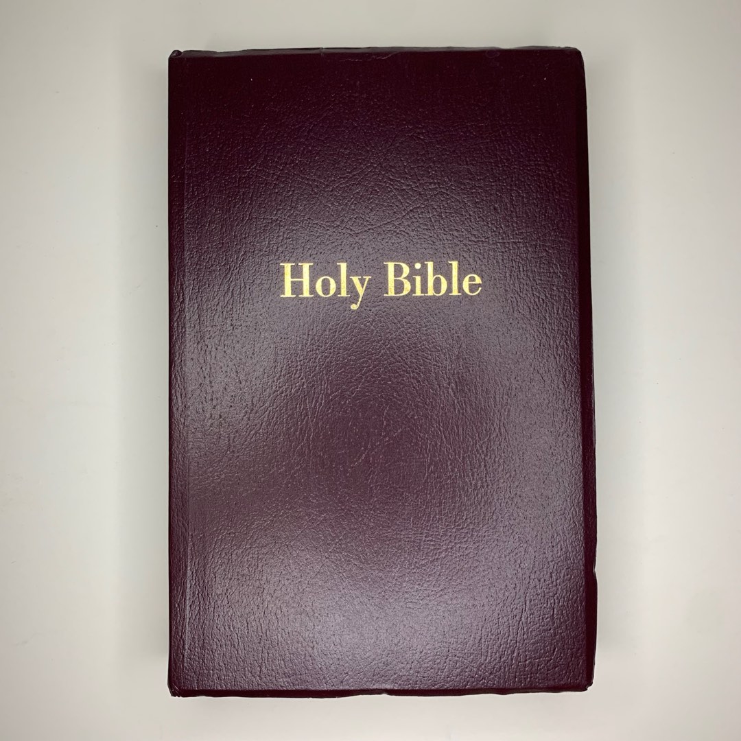 Holy Bible NIV Large Print, RED Letter, Burgundy Bonded Leather ...