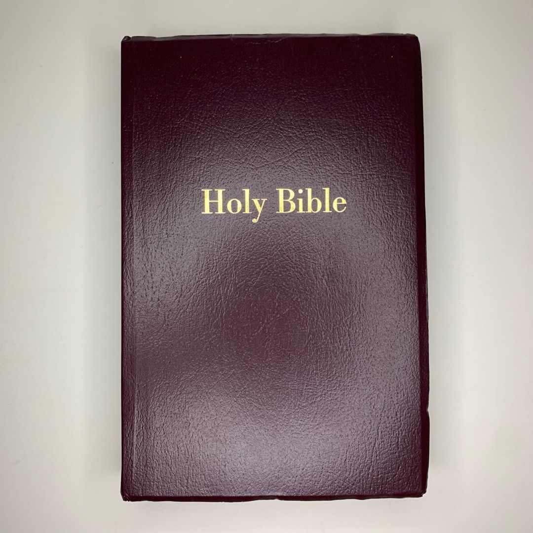 Holy Bible NIV Large Print, RED Letter, Burgundy Bonded Leather ...