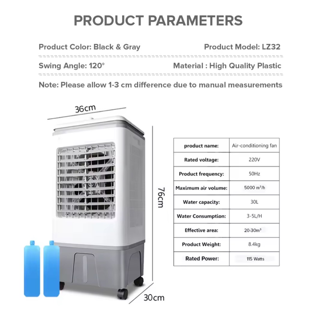 HUG Air Cooler 30liters, TV & Home Appliances, Air Conditioning and ...