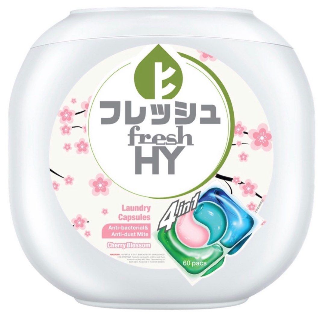 HY Fresh Cherry Blossom / Lavender laundry capsules, Furniture & Home ...