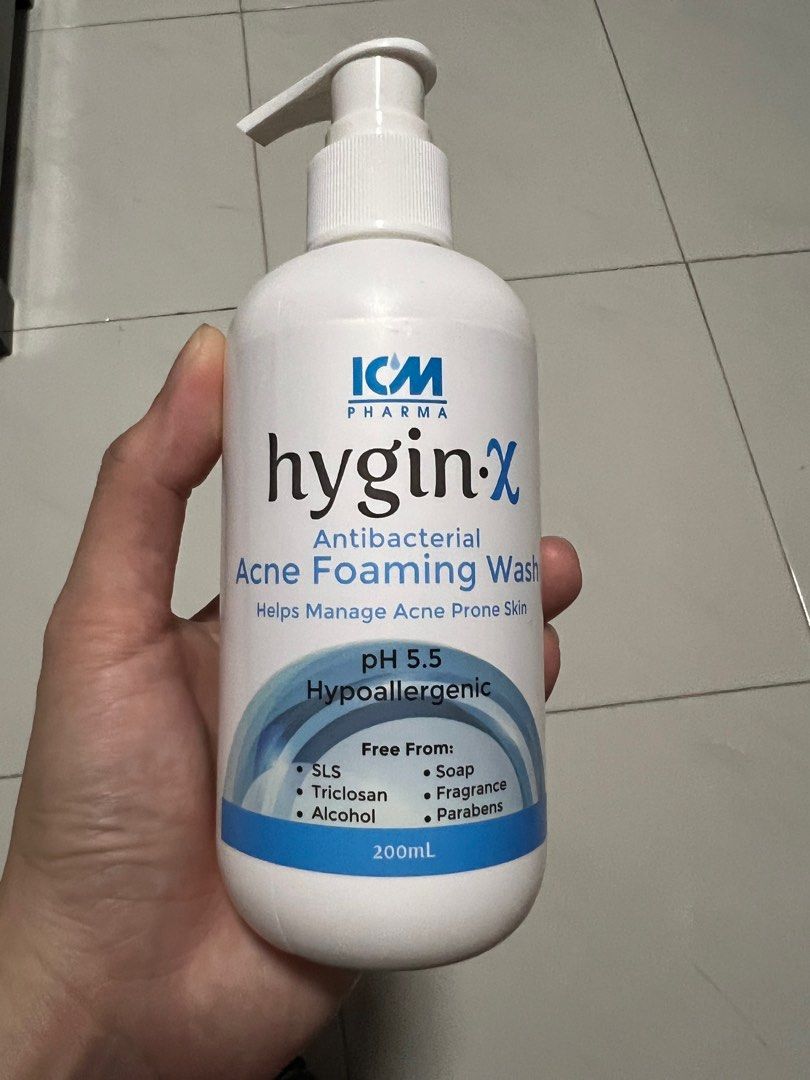 Hygin-X Antibacterial Acne Foaming Wash, Beauty & Personal Care, Face ...
