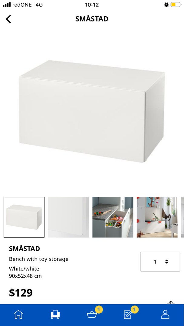 IKEA smastad bench with toy storage , Furniture & Home Living ...