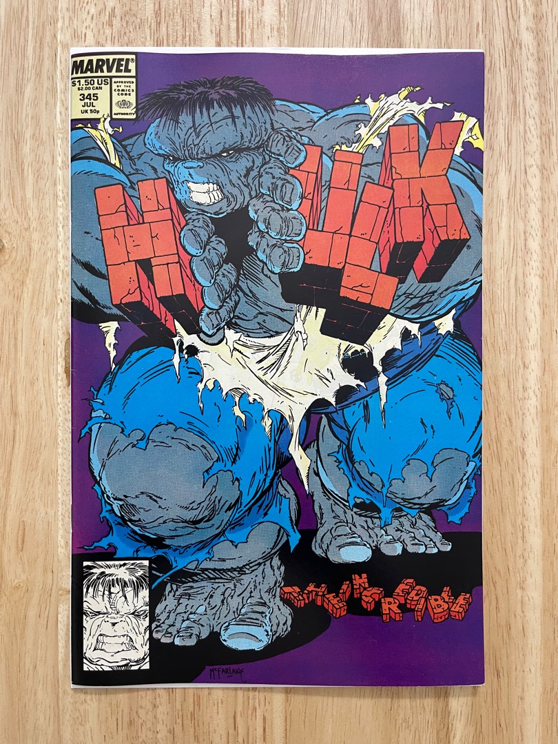Incredible Hulk #345 (1988) in VF+ Condition. Classic McFarlane Cover ...