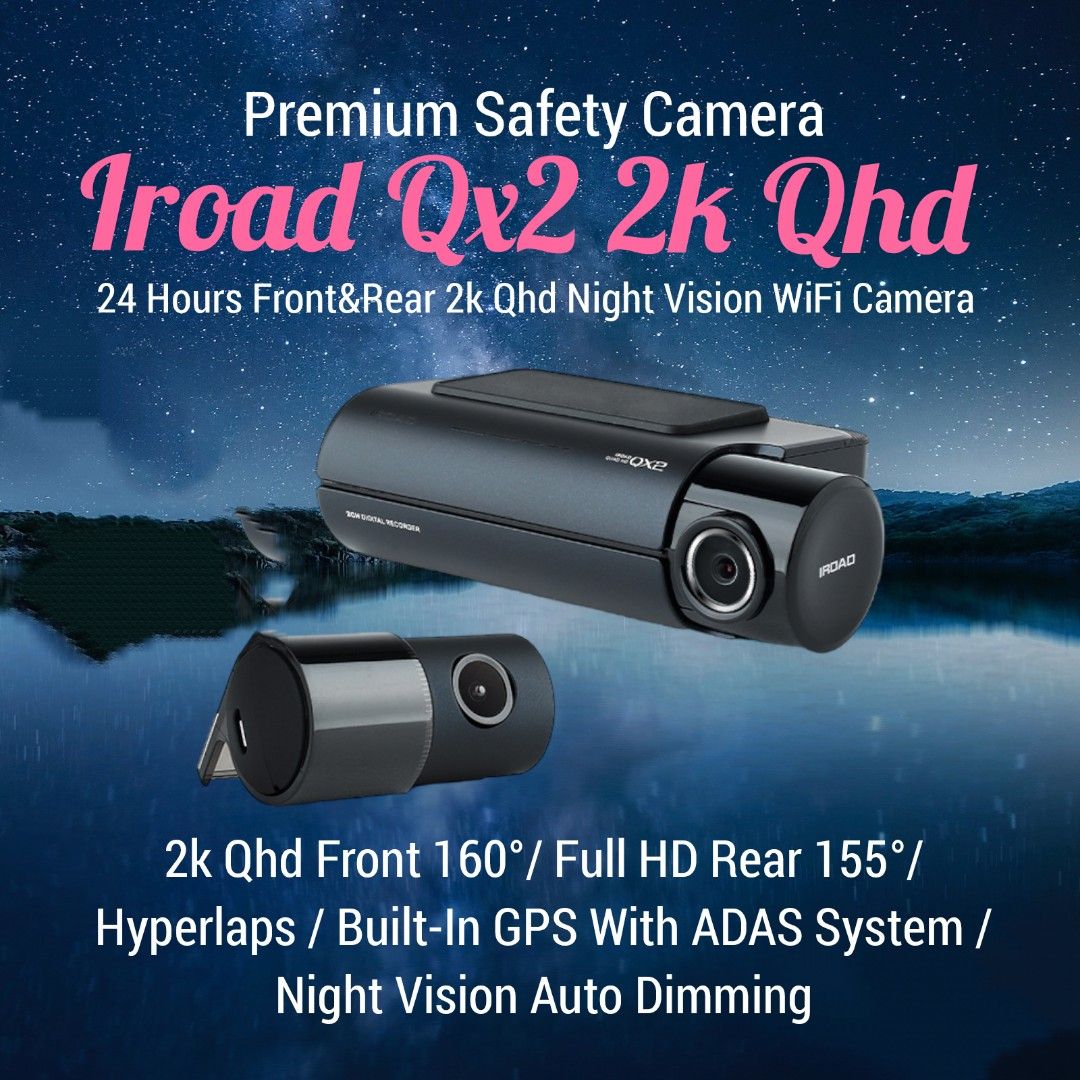 Iroad Qx2 2k Dashcam / Car Camera |Made in Korea |Inclusive of Dash Cam Installation Provided ...