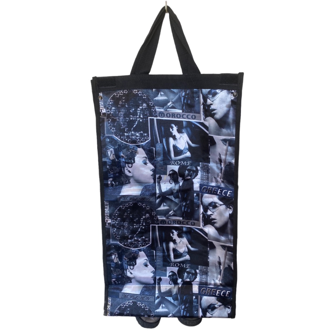 Japan Glamorous Cities Printed Foldable Trolley Bag, Women's Fashion ...