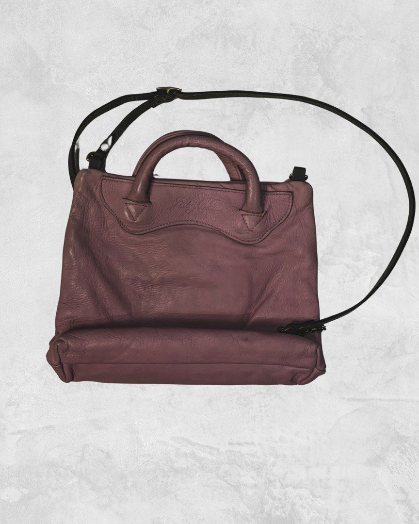 Jas MB London Chain and Belt Tumbled Leather Sling Bag, Women's Fashion ...