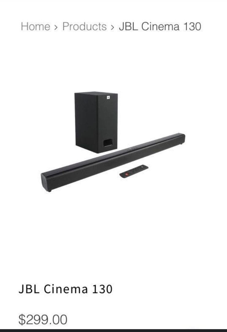 JBL CINEMA SB 130, Audio, Soundbars, Speakers & Amplifiers on Carousell