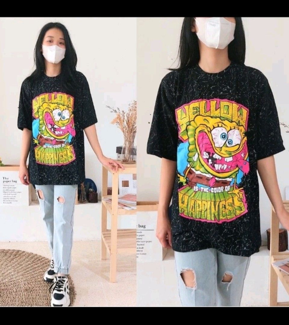 Kaos spongebob jumbo baju spongebob jumbo kaos wanita spongebob, Fesyen ...