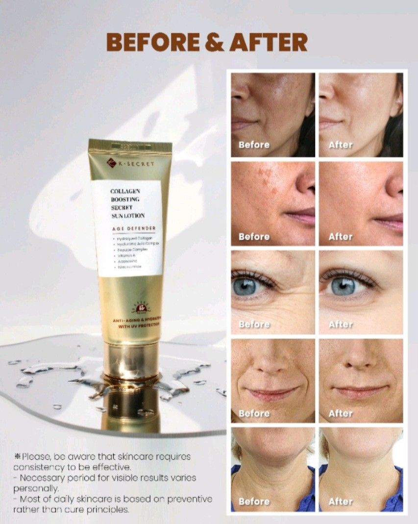 K-Secret/KSECRET Collagen Boosting Secret Sun/Sunscreen Lotion [SPF50 ...
