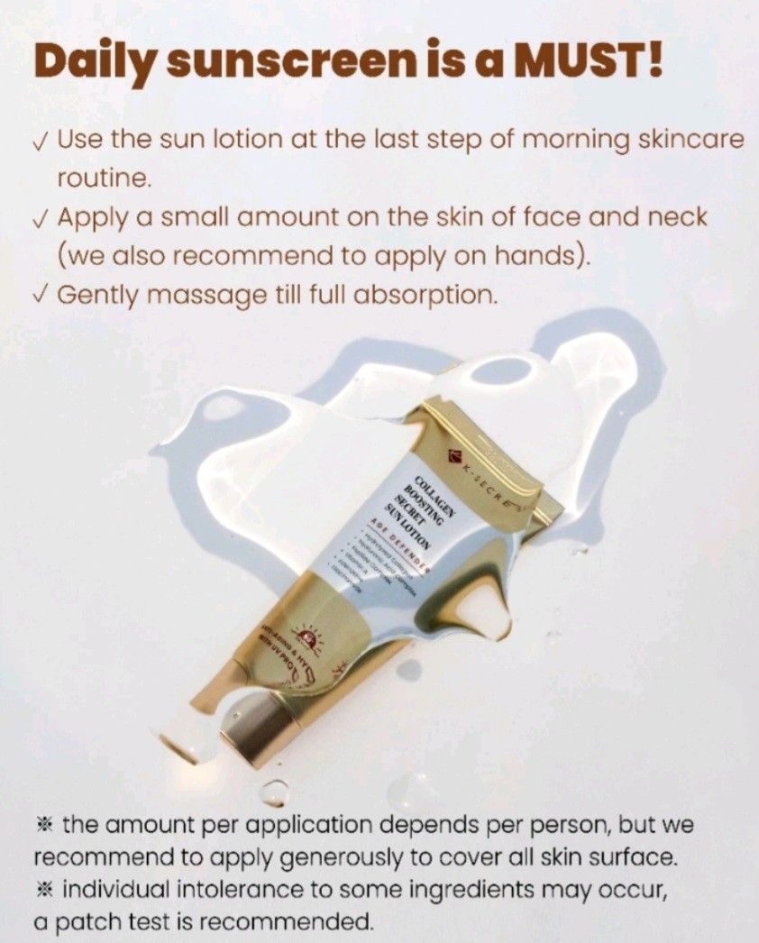 K-Secret/KSECRET Collagen Boosting Secret Sun/Sunscreen Lotion [SPF50 ...