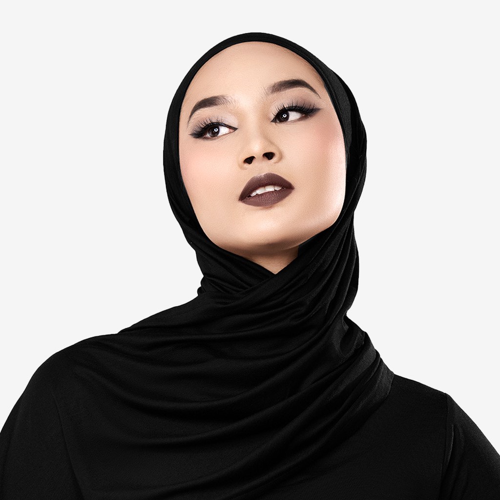 Lafiye skiv tie instant in black, Women's Fashion, Muslimah Fashion ...