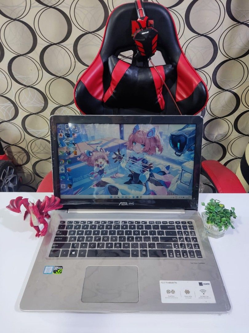 Laptop Design Gaminb Asus X580 Cpre i7 Ram 16gb Ssd+hdd Dual Vga Nvidia ...