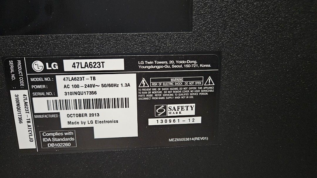 LG 47LG 47 inch CINEMA 3D Smart TV LA623T, TV & Home Appliances, TV & Entertainment, TV on Carousell