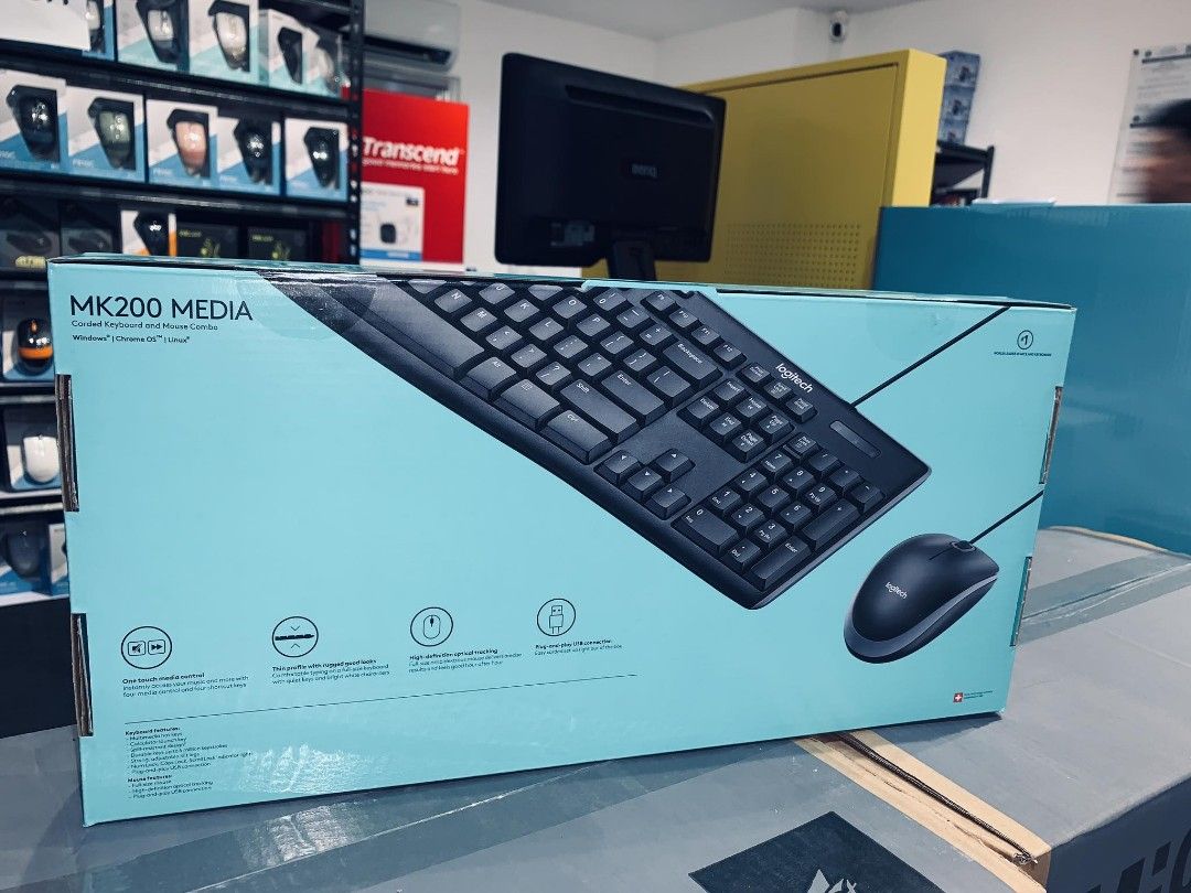 Logitech MK200 Media Keyboard and Mouse Combo, Computers & Tech, Parts ...