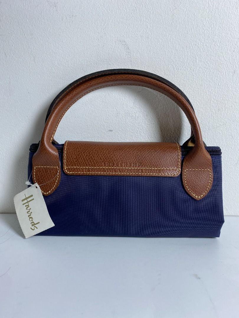 LONGCHAMP Blue Le Pliage Top Handle Bag "L", Luxury, Bags & Wallets on ...