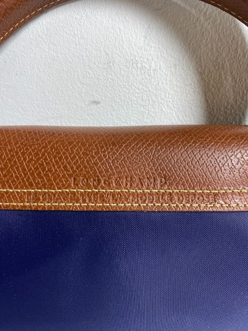 LONGCHAMP Blue Le Pliage Top Handle Bag "L", Luxury, Bags & Wallets on ...