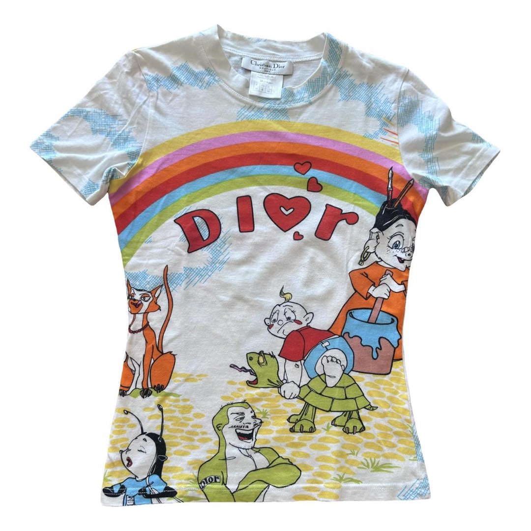 Looking for this dior rainbow cartoon top, Women's Fashion, Tops ...
