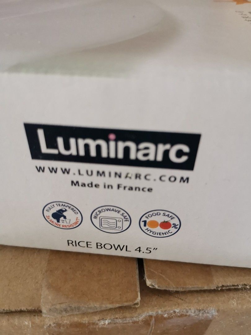 Luminarc 4.5" rice bowl, Furniture & Home Living, Kitchenware ...
