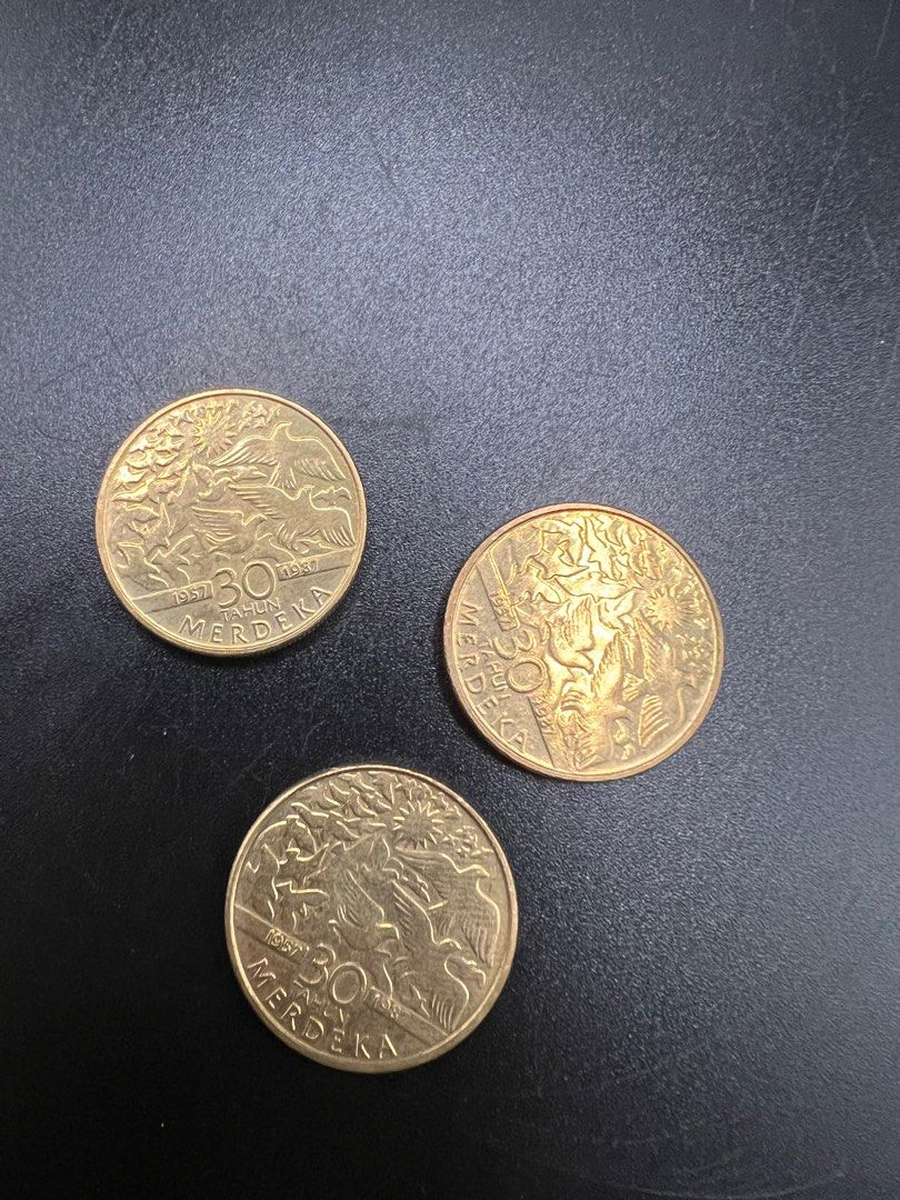 Malaysia 1 ringgit commemorative coin 30th year Merdeka, Hobbies & Toys ...