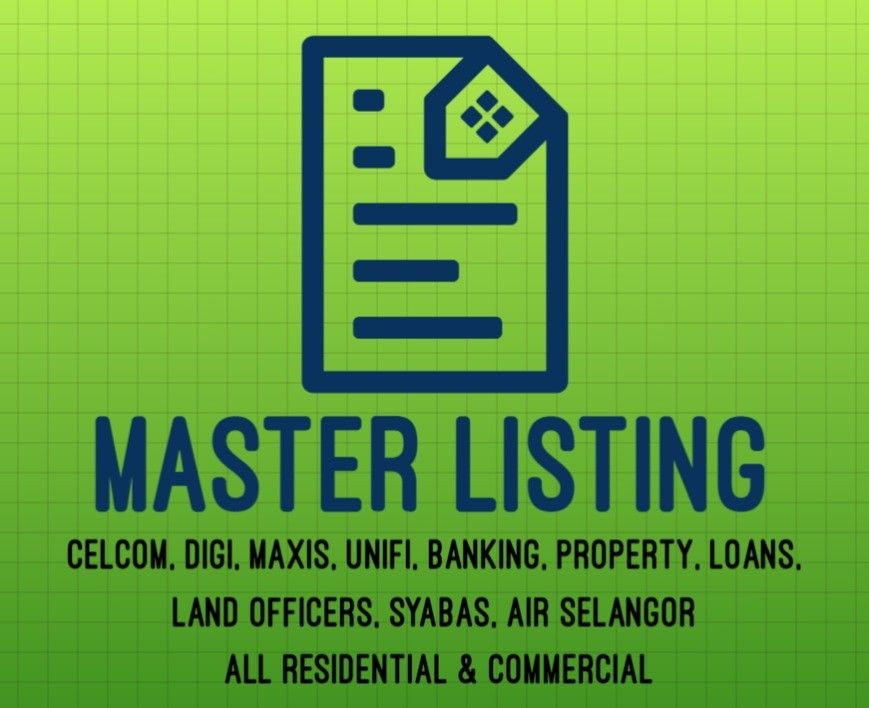 MASTER LISTING / LIST All Areas Residential & Commercial, Property ...