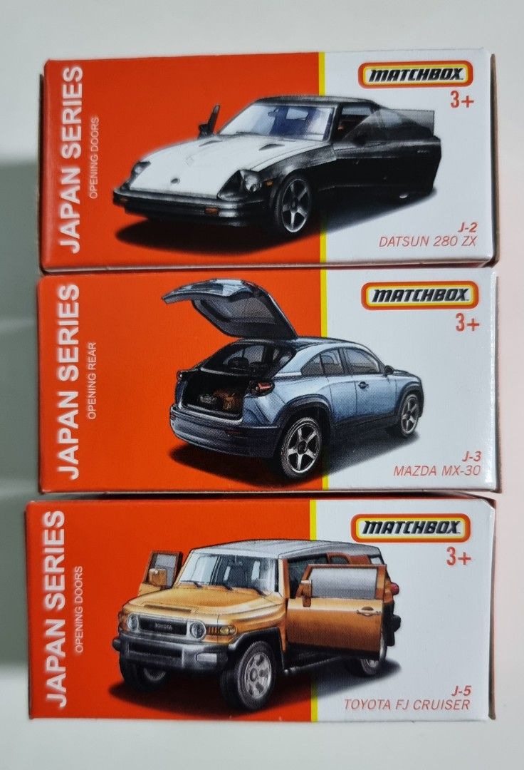 Matchbox Cars Japan Series Opening Doors J-2 Datsun 280 ZX, J-3 Mazda ...