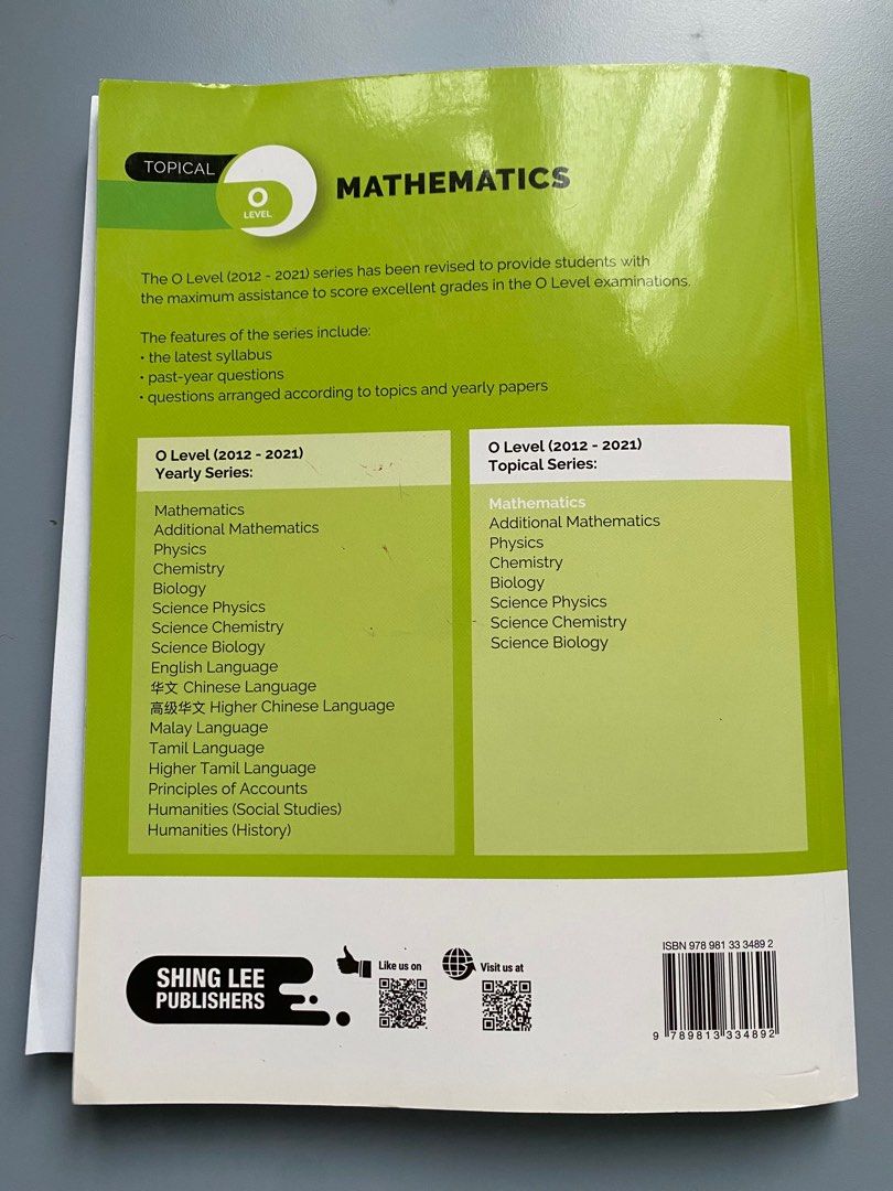 Mathematics TYS (Topical) secondary, Hobbies & Toys, Books & Magazines ...