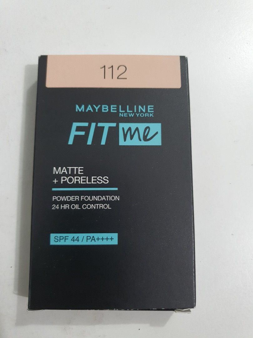 Maybelline Fit me matte poreless powder foundation (112), Beauty ...
