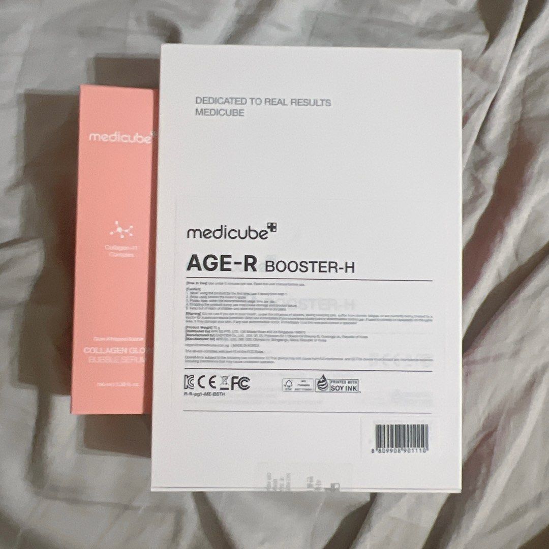 Medicube Age-R Booster-H and Collagen Glow Bubble Serum, Beauty ...