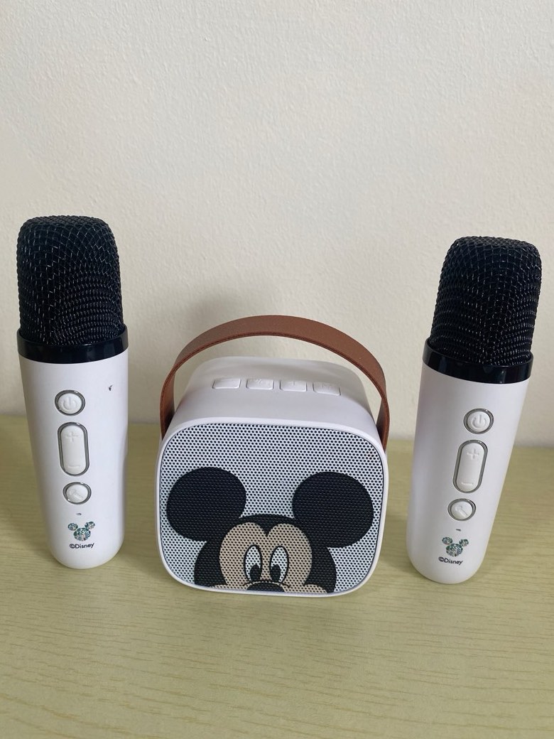 Mickey Mouse Karaoke Mini Dual Wireless Microphone Portable Bluetooth ...