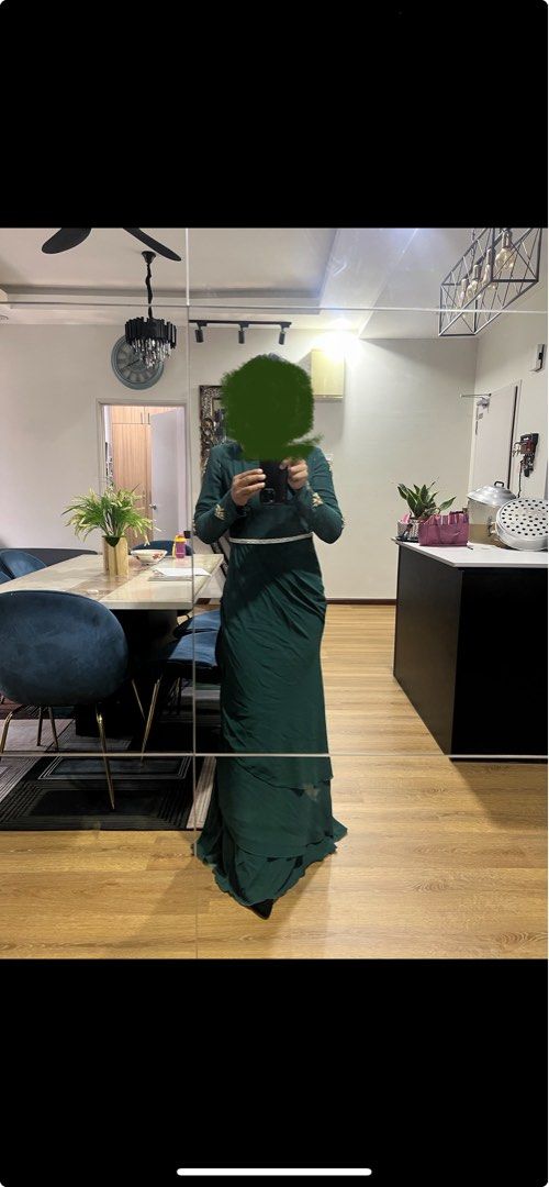 Minaz arora emerald green, Women's Fashion, Muslimah Fashion, Baju ...