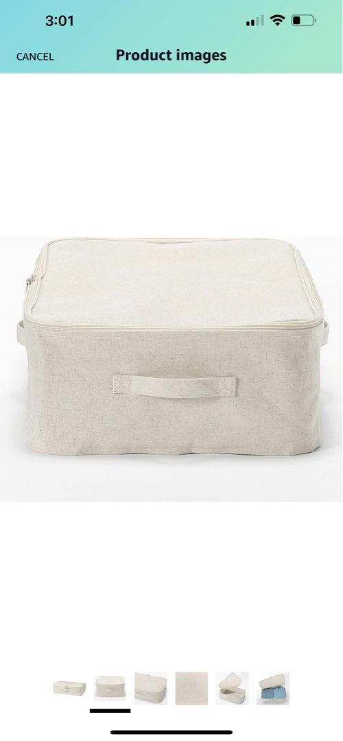 Muji linen storage soft box, Furniture & Home Living, Home Improvement ...