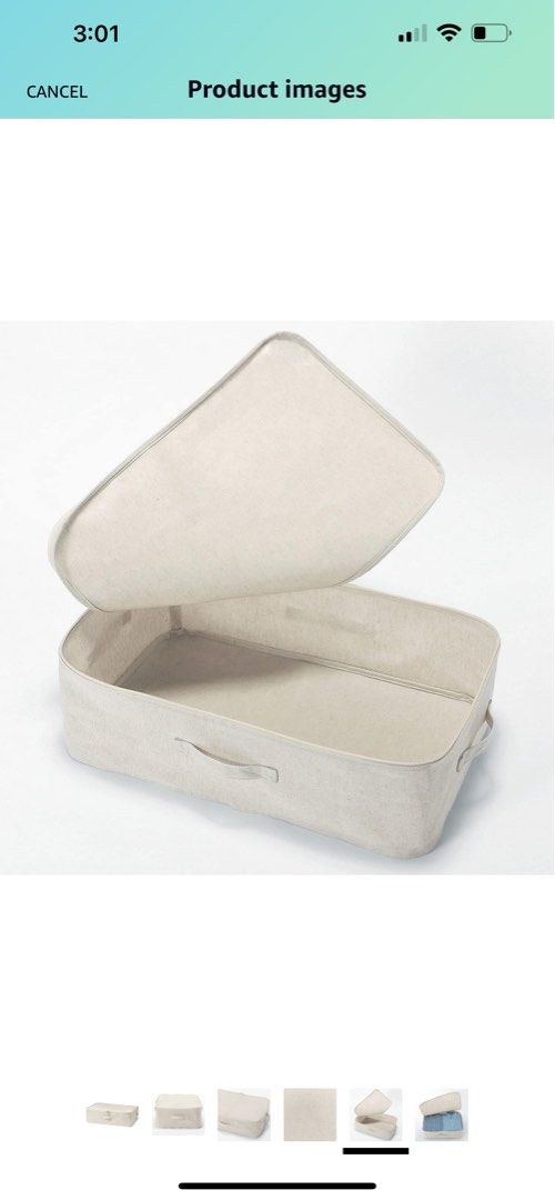 Muji linen storage soft box, Furniture & Home Living, Home Improvement ...