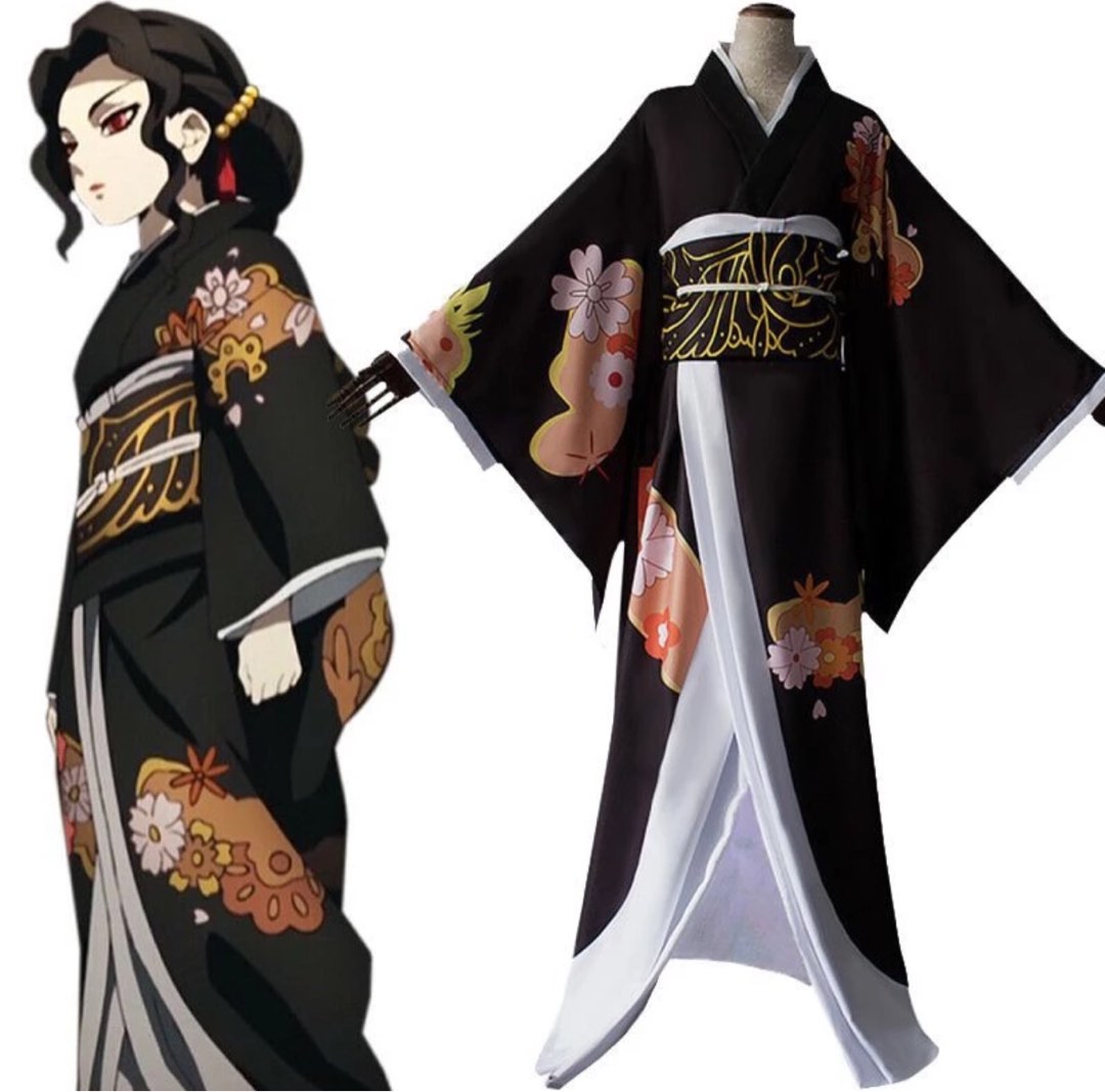 Muzan Kimono Cosplay Costume (Demon Slayer/Kimetsu no Yaiba), Women's ...