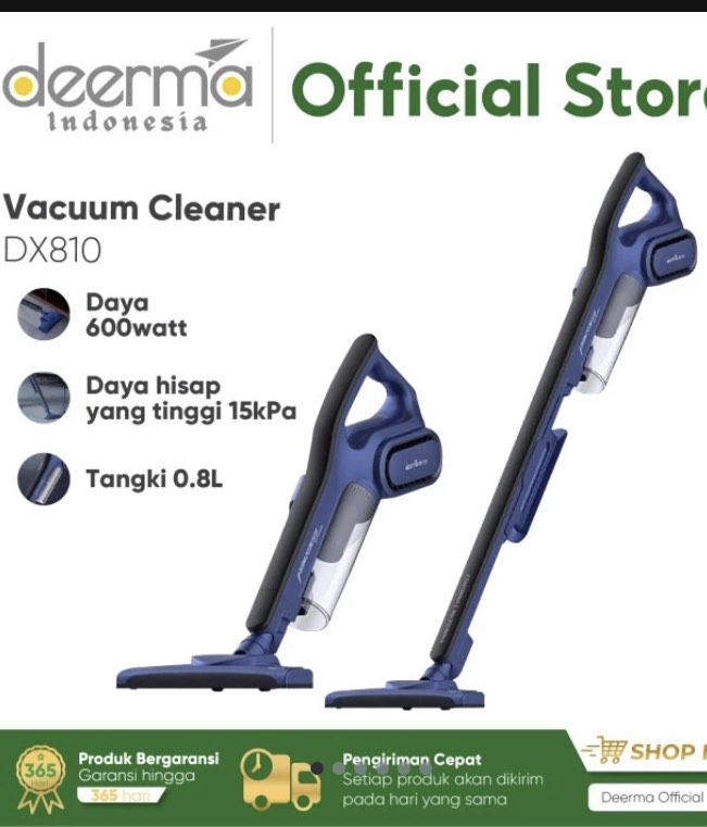 NEW - Deerma dx810 Hand-held Portable Vacuum Cleaner 2-in-1 Penyedot ...