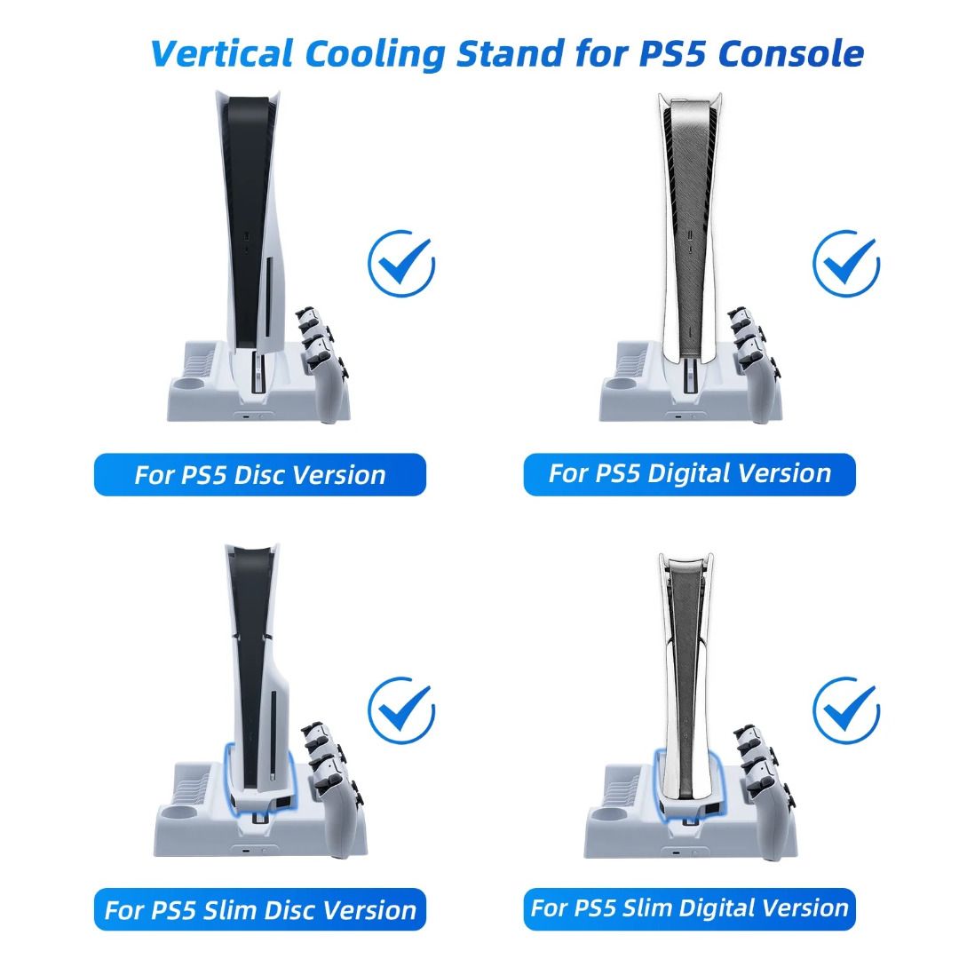 New! DOBE PS5 Multifunctional Cooling Stand for PS5/PS5 Slim console ...