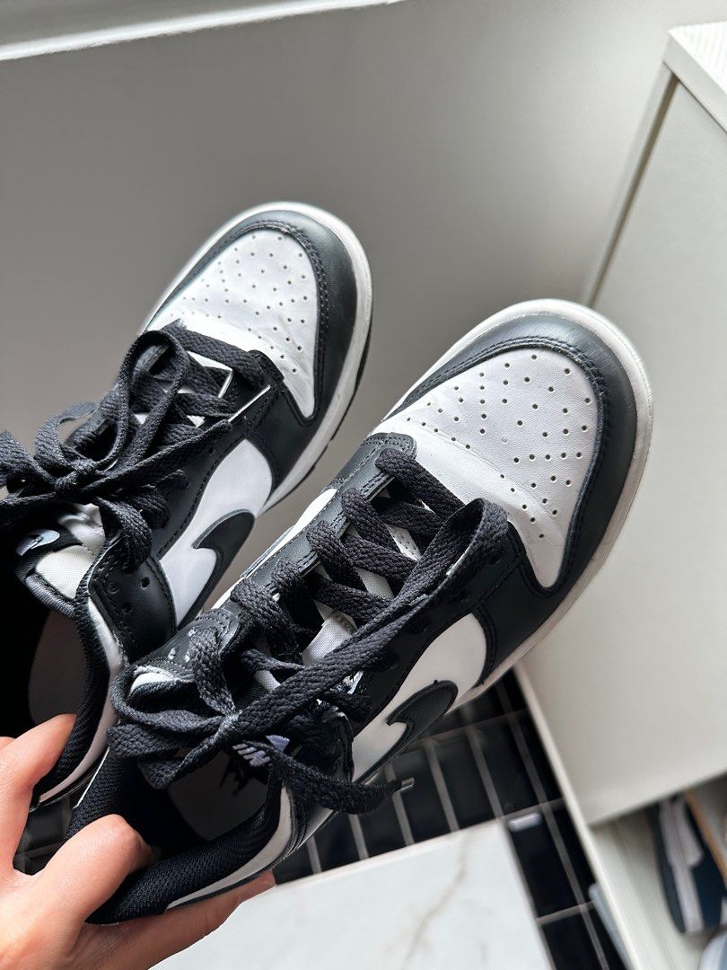 Nike Dunk Low Panda jr w Box, Women's Fashion, Footwear, Sneakers on ...
