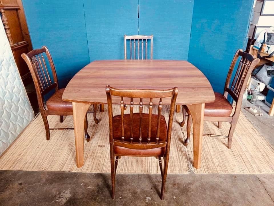 Nitori dining table w/ chairs, Furniture & Home Living, Furniture ...