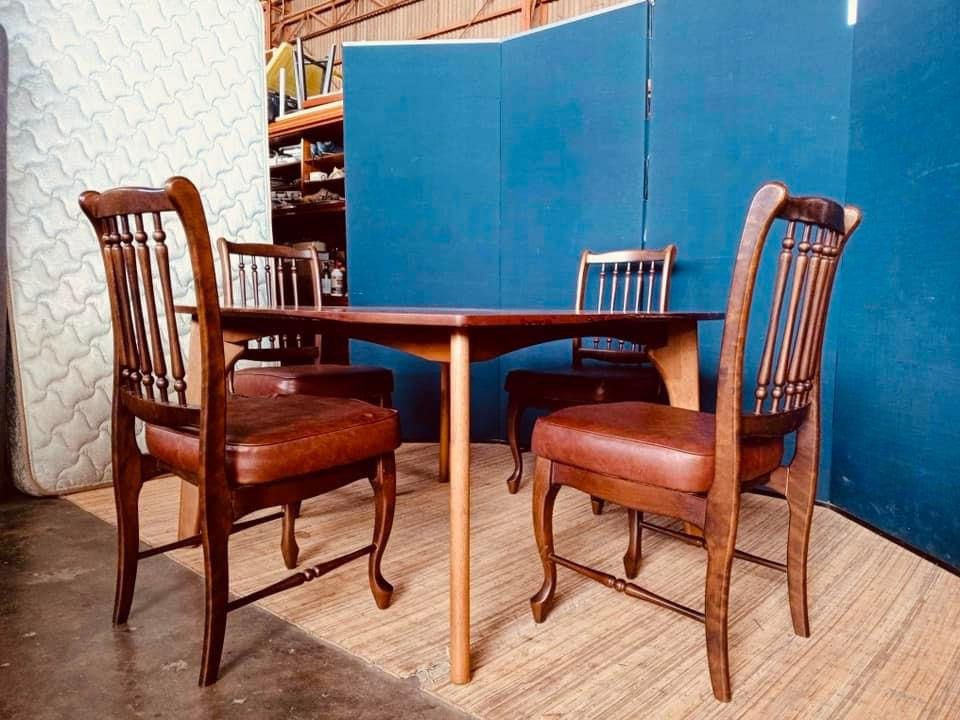 Nitori dining table w/ chairs, Furniture & Home Living, Furniture ...