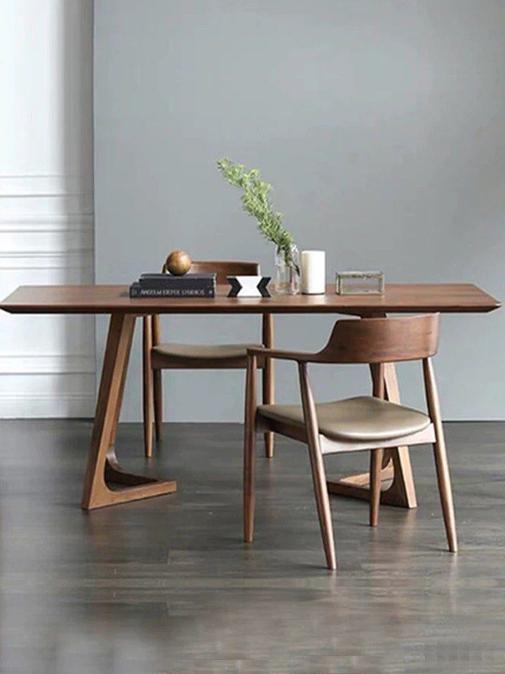 Nordic Walnut Solid wood Dining Table, Furniture & Home Living ...