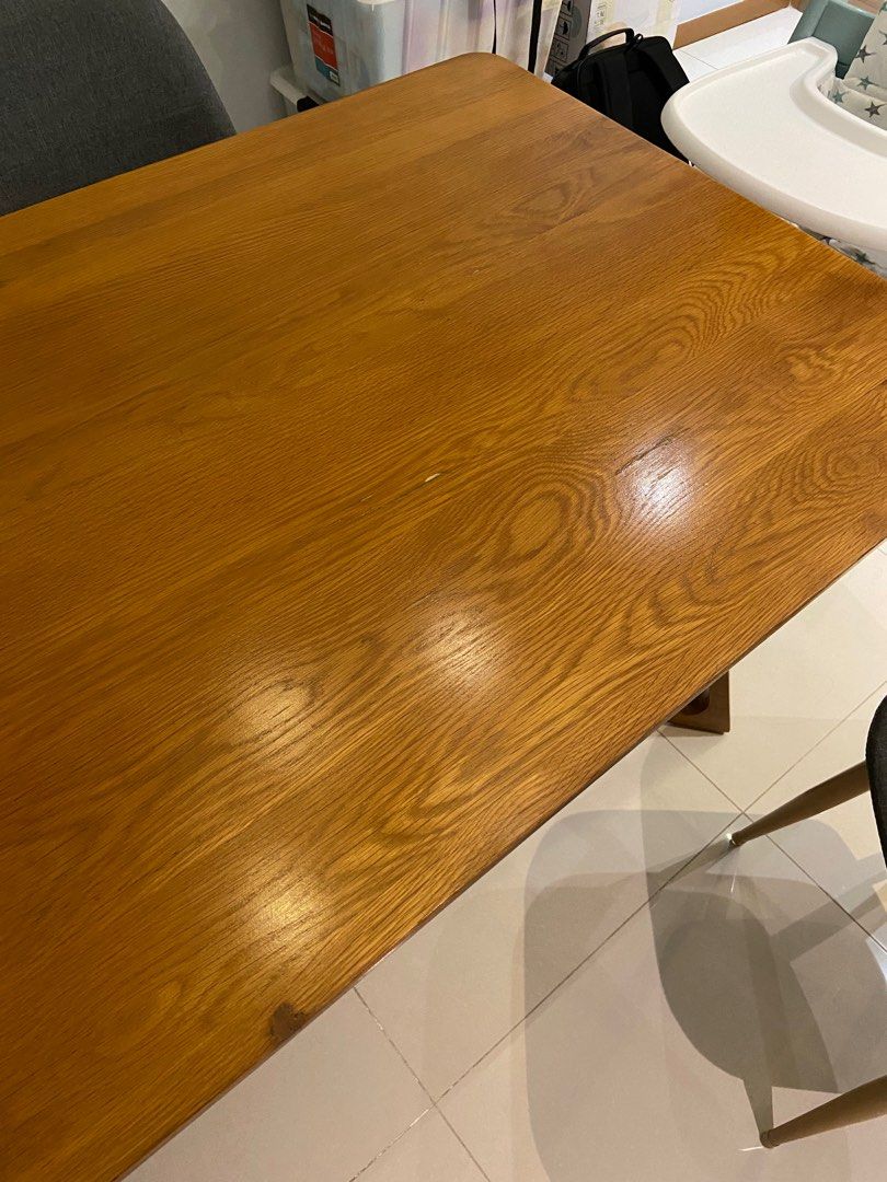 Nordic Walnut Solid wood Dining Table, Furniture & Home Living ...